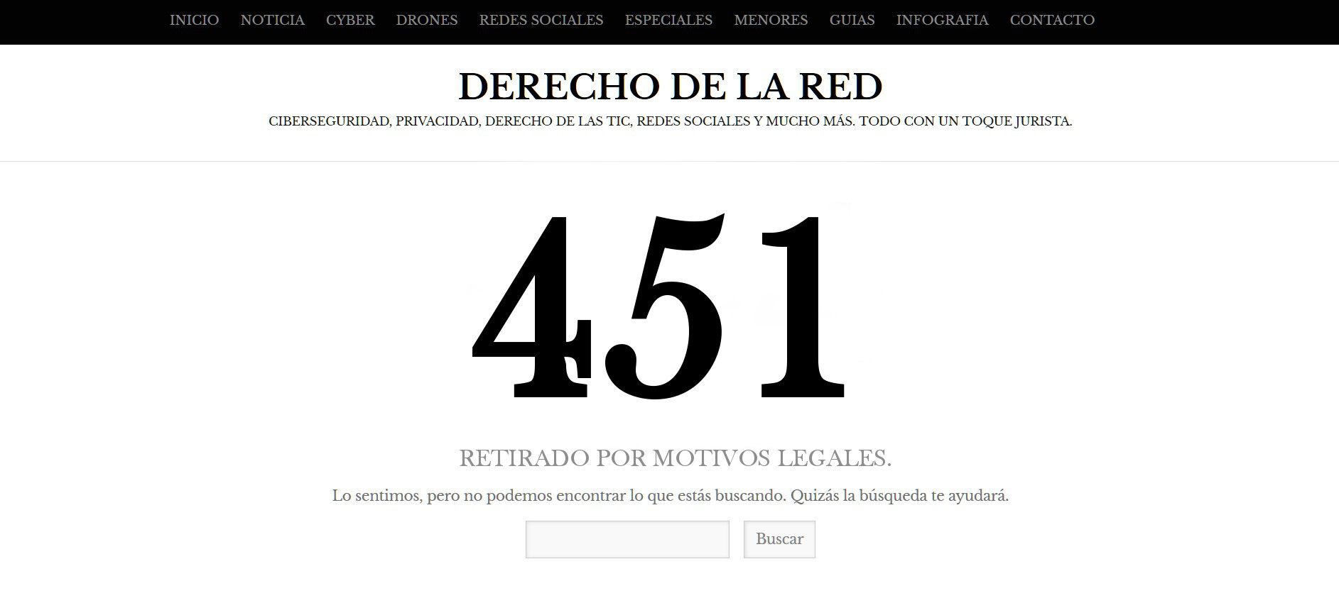 error-451 | Derecho de la Red